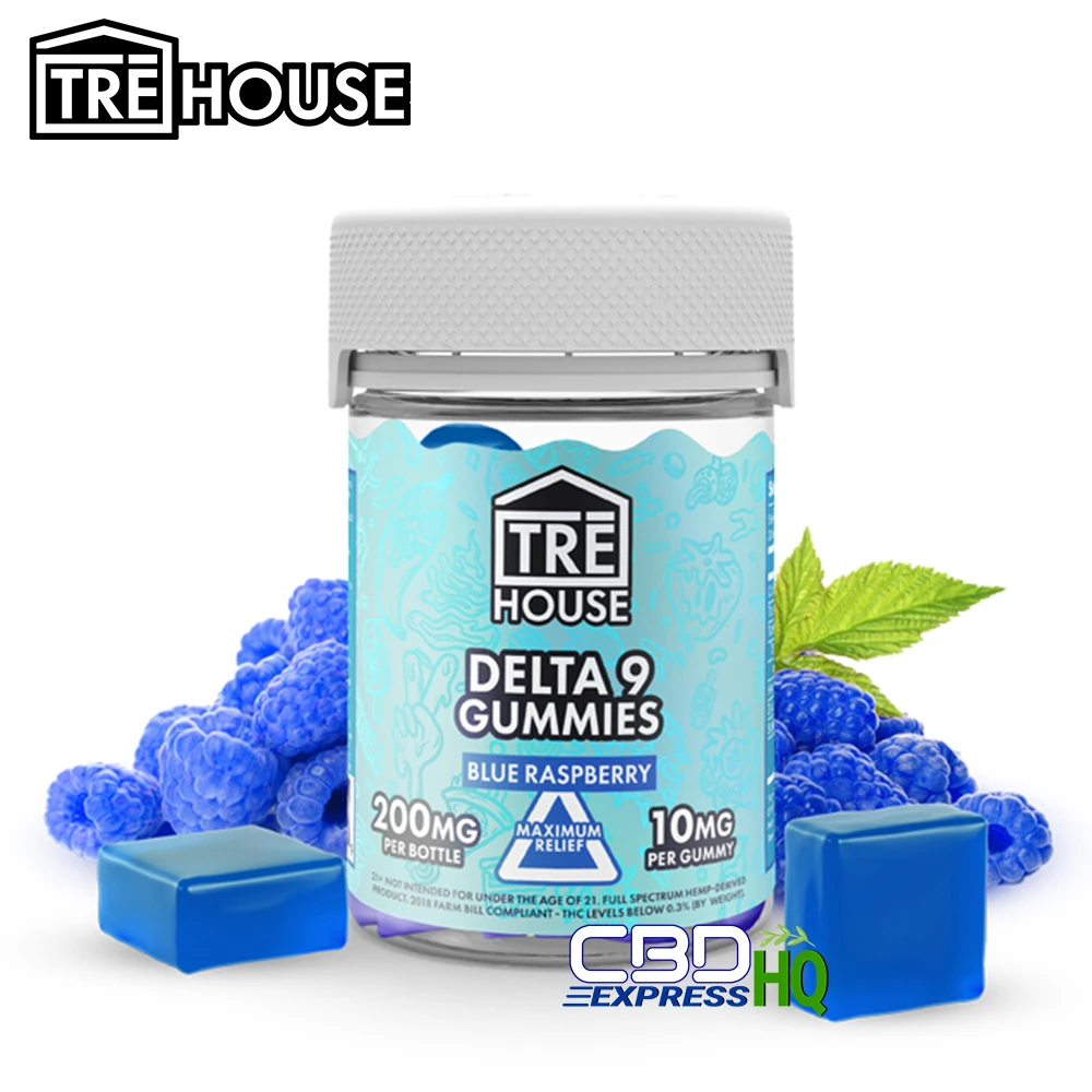 TRE House Delta 9 Gummies – Blue Raspberry | CBDexpressHQ